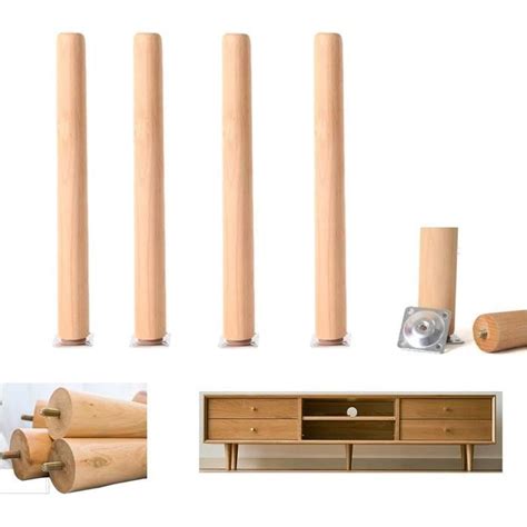 Lot De Pied De Meubles En Bois Massif Pattes De Meuble En H Tre Pieds