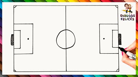 Cómo Dibujar Un Cancha De Futbol Paso A Paso Y Fácil YouTube