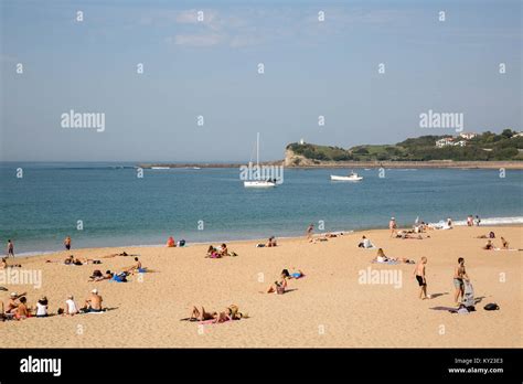 Grande Plage Beach Saint Jean De Luz France Stock Photo Alamy