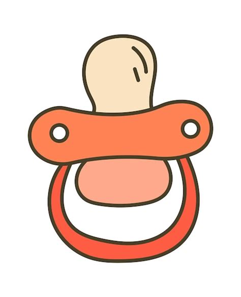 Icono de chupete de bebé ilustración vectorial Vector Premium