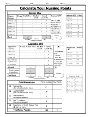 18 Printable Calculate Gpa Forms And Templates Fillable Samples