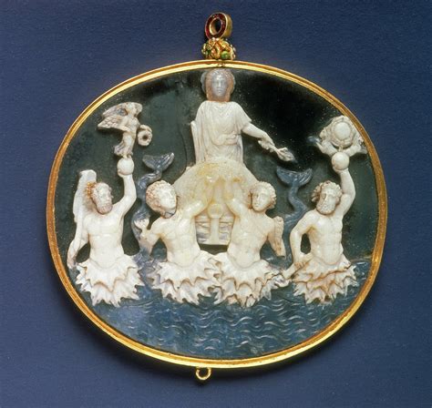 Cammeo Commemorativo Della Vittoria Navale Di Ottaviano 63 A C 14 D C