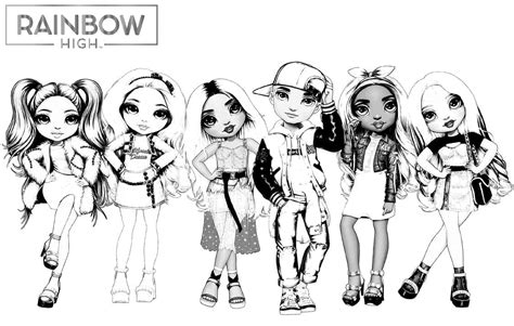 Coloriage Les Poupées Rainbow High télécharger et imprimer gratuit