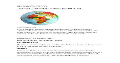 EL PLANETA TIERRA PDF fileEL PLANETA TIERRA RESPETA A LOS DEMÁS
