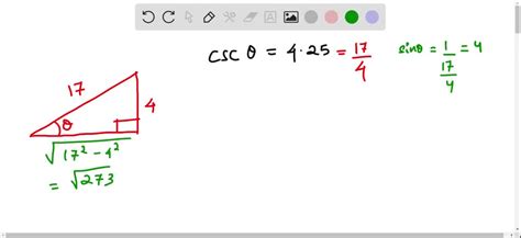 solved sketch a right triangle corresponding to the trigonometric function of the angle θand
