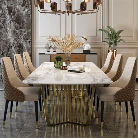 Luxury Metal Dining Table Marble Top Artofit