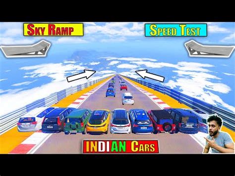 1 GTA 5 Indian Cars Vs Sky Mega Ramp Drag Race Challenge GTA 5