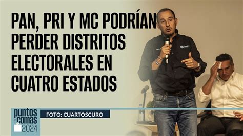 PuntosYComas PAN PRI y MC podrían perder distritos electorales en