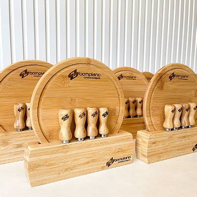 Kit Para Queijos Personalizado Logo Brinde Corporativo HOME GIFTS