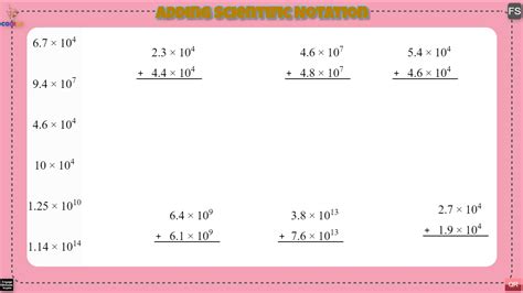 adding scientific notation coirle