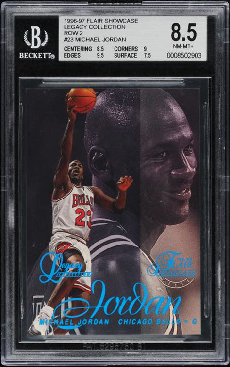 Flair Showcase Legacy Collection Row Michael Jordan Bgs