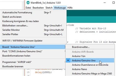 Erste Schritte Arduino Uno R