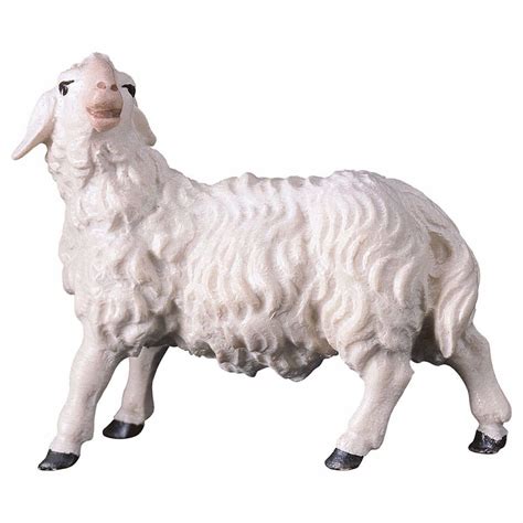 Sheep Looking Leftwards Cm 23 9 1 Inch Hand Painted Ulrich Nativity