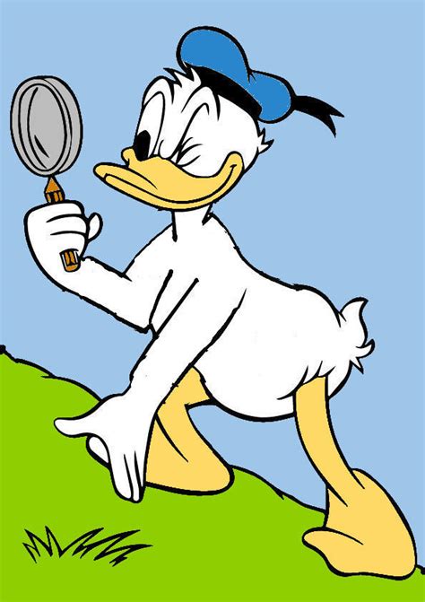 Donald Ducknaked And With A Magnifying Glass By Mrbertstown On Deviantart