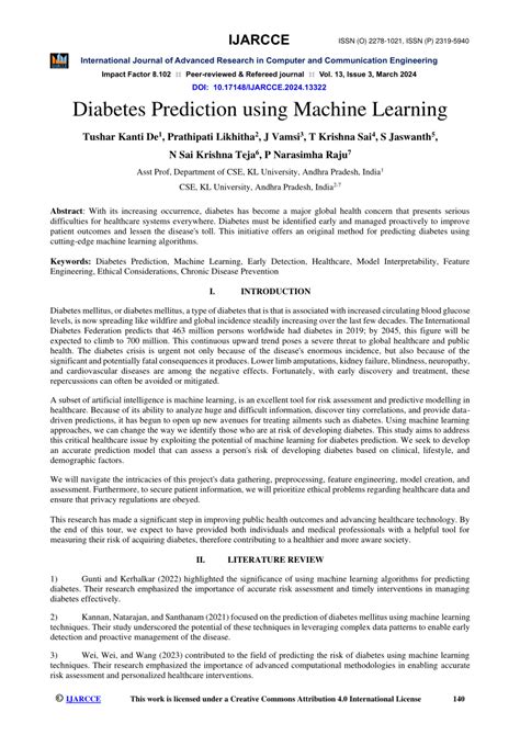 pdf diabetes prediction using machine learning