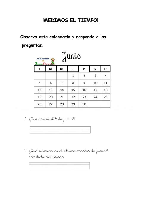 El Tiempo Ficha Interactiva Y Descargable Puedes Hacer Los Ejercicios