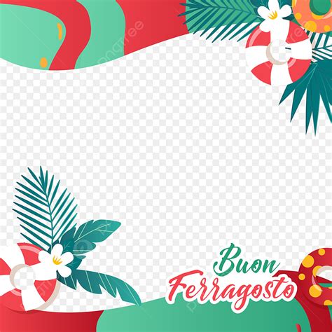 Redes Sociales Frame Twibbon De Buon Ferragosto Ilustración PNG Marco