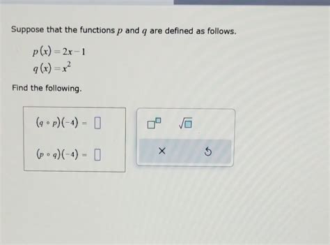 Solved Suppose That The Functions P And Q Are Defined As Chegg