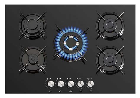 Plaque De Cuisson 5 Feux Gaz 75cm Allumage Automatique Kit M