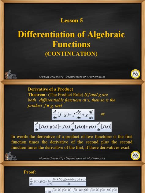 differentiation of algebraic functions with solutions continuation ol61 pdf derivative