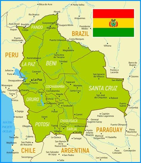 Mapas de Bolivia mapas políticos físicos mudos Para descargar