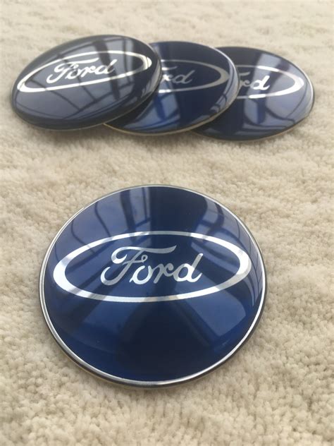 4pcs Set 70mm 276 Inch Ford Blue Wheel Center Hub Caps Etsy