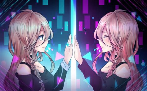 Tapety ilustracja długie włosy Anime Dziewcząt anime Vocaloid