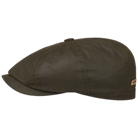Hatteras Classic Waxed Cotton Flat Cap By Stetson