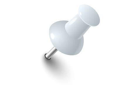 Plastic Push Pin Realistic White Thumb Graphic By Vectorbum Creative