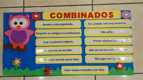 Painel Combinados EVA Palavras Magicas Painel Escolar Palavras