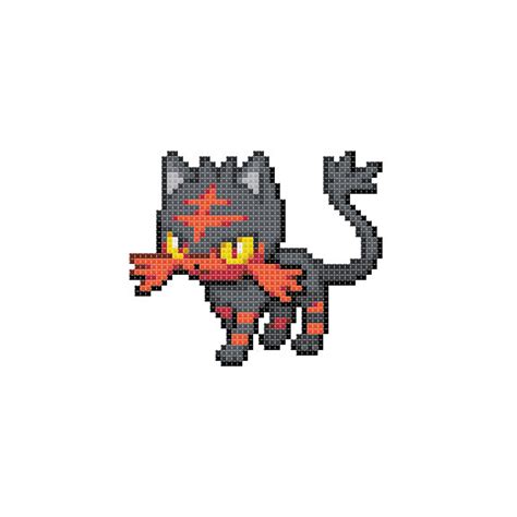 725 Litten Pokémon Cross Stitch Pattern Instant PDF Download Etsy España