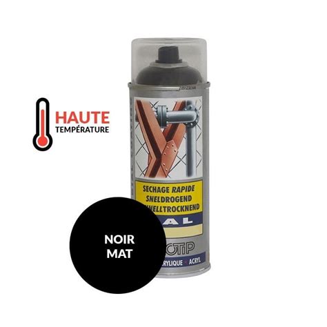 Peinture spéciale motoculture couleur NOIR MAT Haute Température
