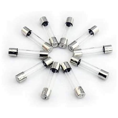 VEEKAYLIGHT 250V 10A Fast Quick Blow Glass Tube Fuses 6mm X 30mm 10 Pcs