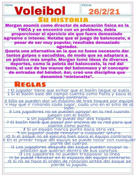 Historia Del Voleibol Y Sus Reglas Por Puntos Brainly Lat