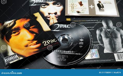Covers Of Cds By Tupac Shakur Also Known As Pac And Makaveli Her