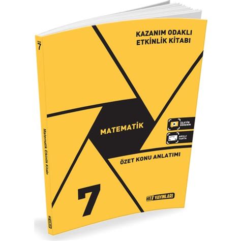 Hız Yayınları 7 Sınıf Matematik Kazanım Odaklı Etkinlik Kitabı