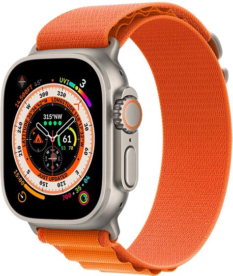 Apple Watch Ultra GPS Cellular 49mm Titanium Case With Orange Alpine