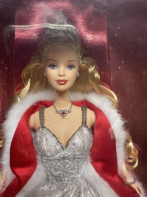 Barbie Signature Holiday Doll Inch Blonde Wavy Hair In