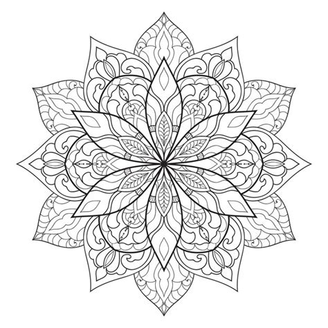Mandalas Para Colorir Livro De Colorir Vetor Premium