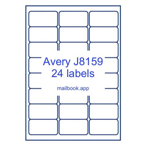 Avery J8159 Template Mailbook
