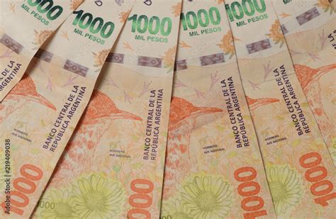 Fotka Peso Argentino Moneda Corriente De Argentina Billetes Nuevos