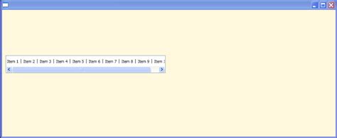create a style that will produce a horizontal listbox listbox style windows presentation