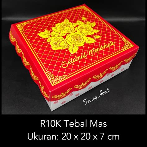 Jual Dus Nasi R10K 20 X 20 X 7 Tebal Mas Dus Snack Dus Roti Dus