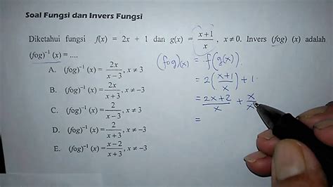 Contoh Soal Fungsi Komposisi Dan Fungsi Invers Dan Pembahasannya
