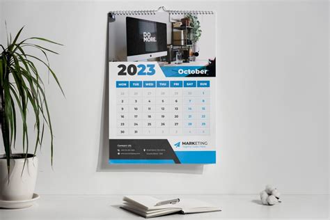 12 Page Wall Calendar 2023 Modern Wall Calendar Design For New Year