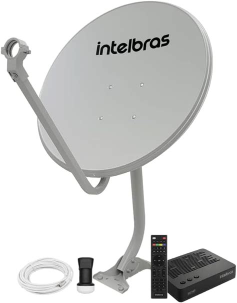 Antena Parabólica Digital Hdtv 60Cm Banda Ku Intelbras Sat 800 kit completo