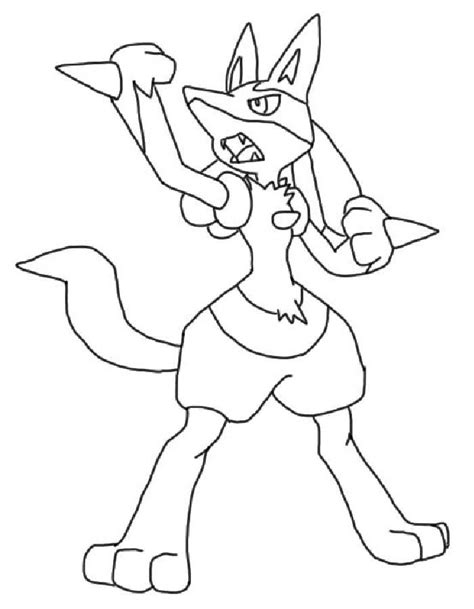 Lucario Coloring Pages Free Printable PDF