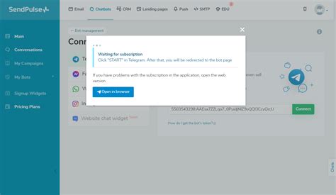 how to create a telegram chatbot sendpulse