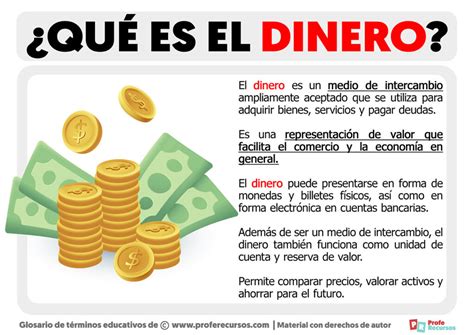 Qué es el Dinero Definición de Dinero