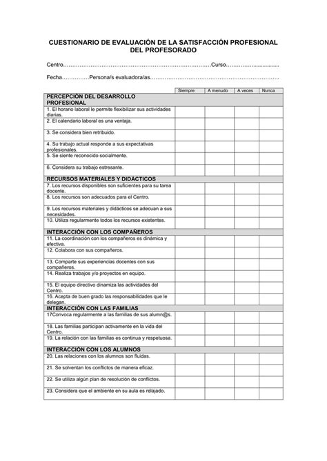 CUESTIONARIO DE EVALUACIÓN DE LA SATISFACCIÓN